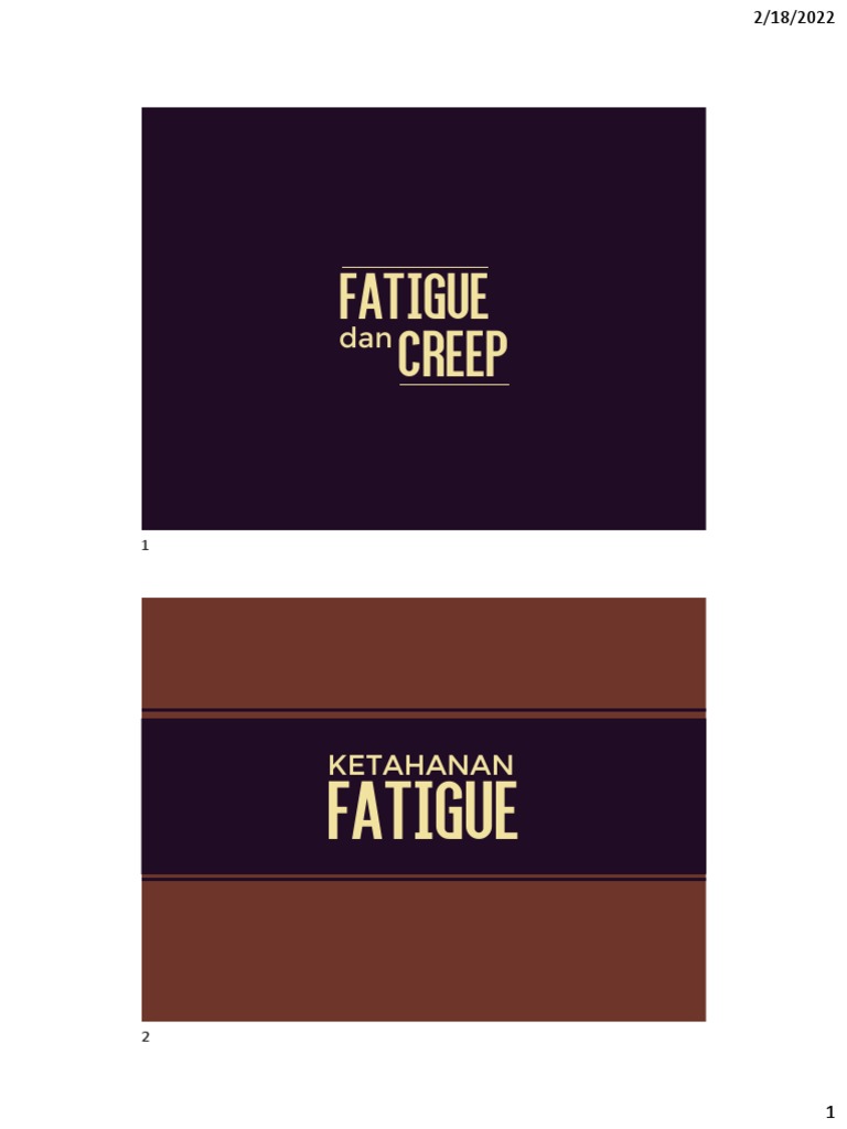 Fatigue Dan Creep 2022 | PDF Fatigue Dan Creep 2022 | PDF