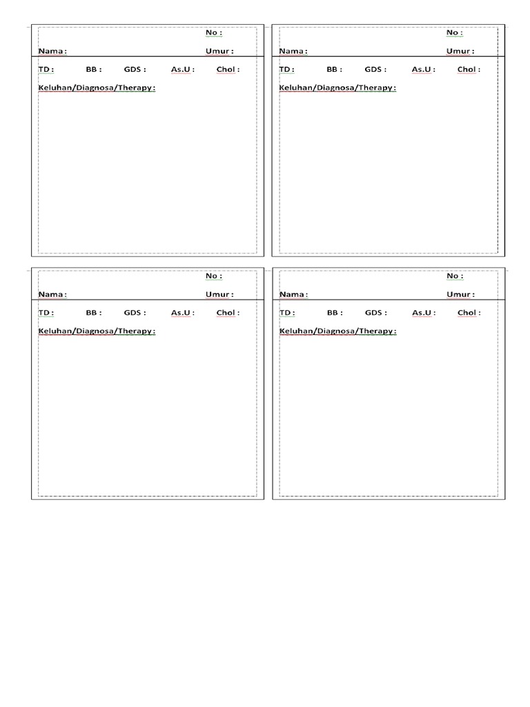 Resep Lansia Blanko | PDF