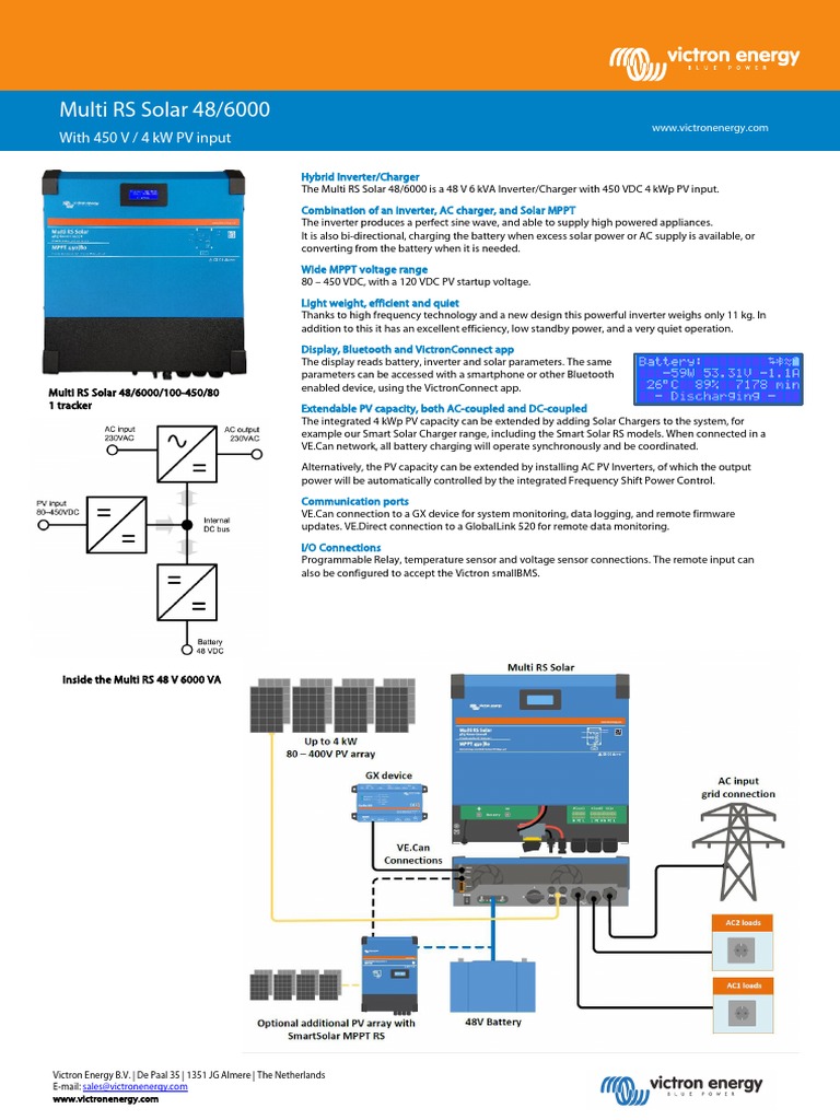 Datasheet-Multi-RS-Solar-EN Victron | PDF | Power Inverter | Battery ...