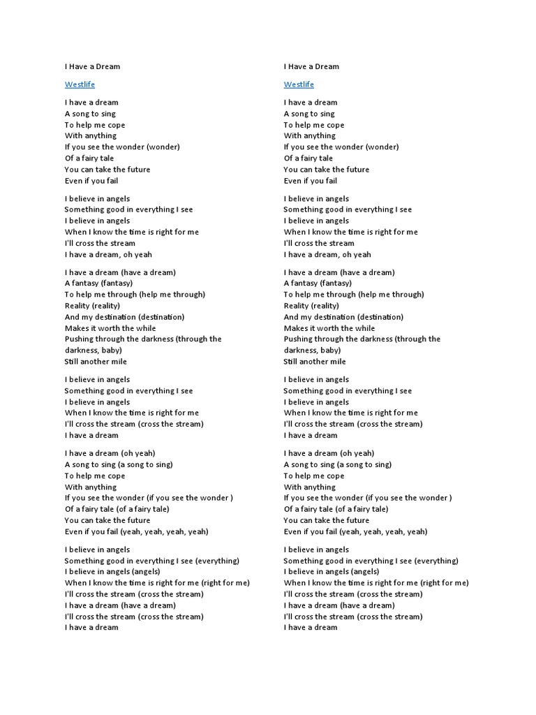 I Have A Dream | PDF