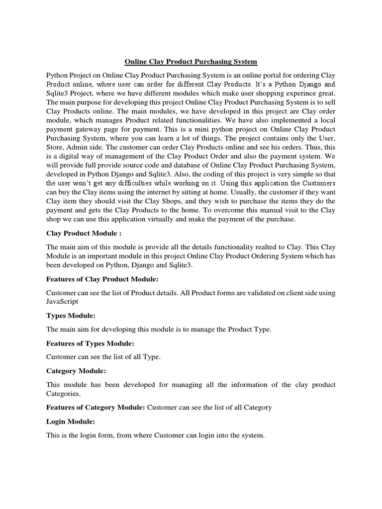 Clay Product | Download Free PDF | Python (Programming Language) | World Wide Web