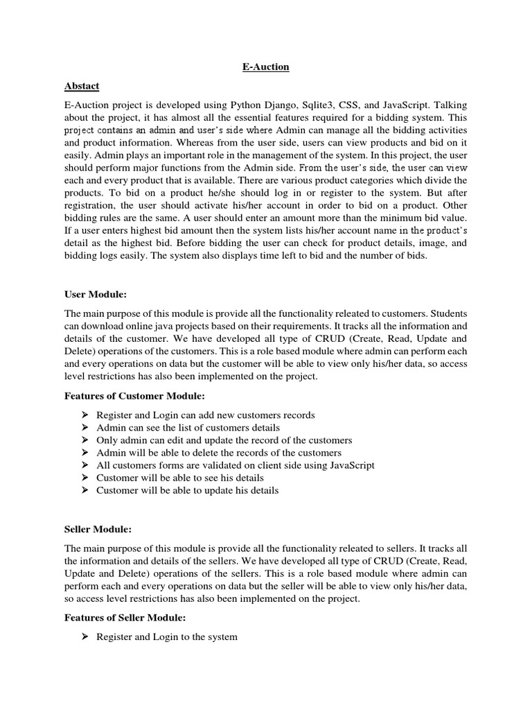 E Auction | PDF | Java Script | Cyberspace