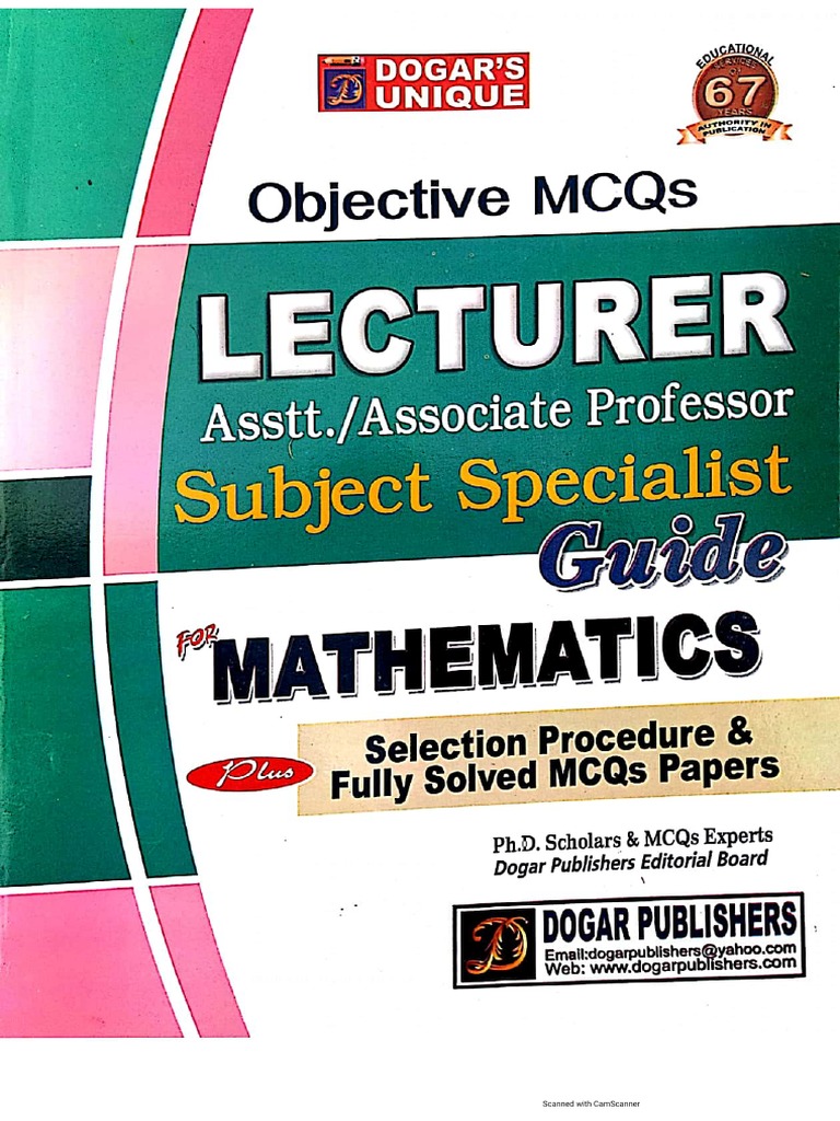 Lecturer Mathematics Book PDF | PDF