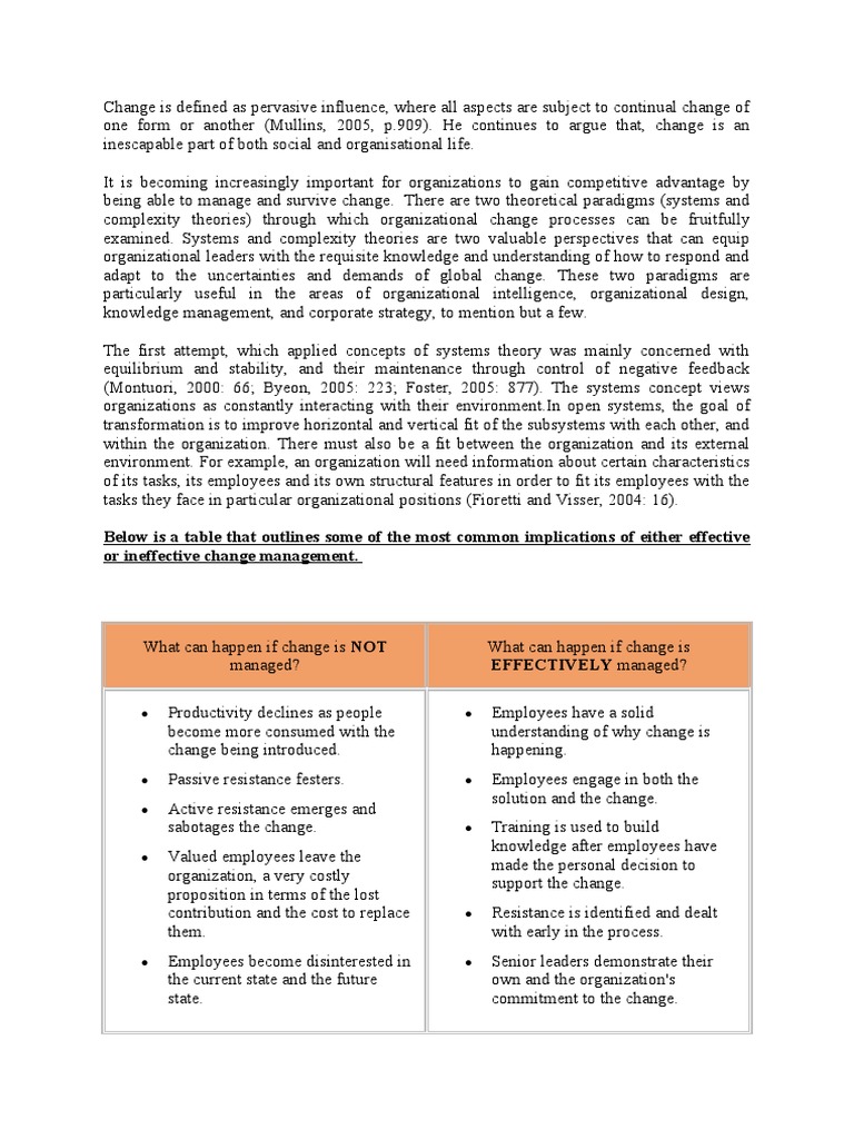 Change Management | PDF | System | Change Management