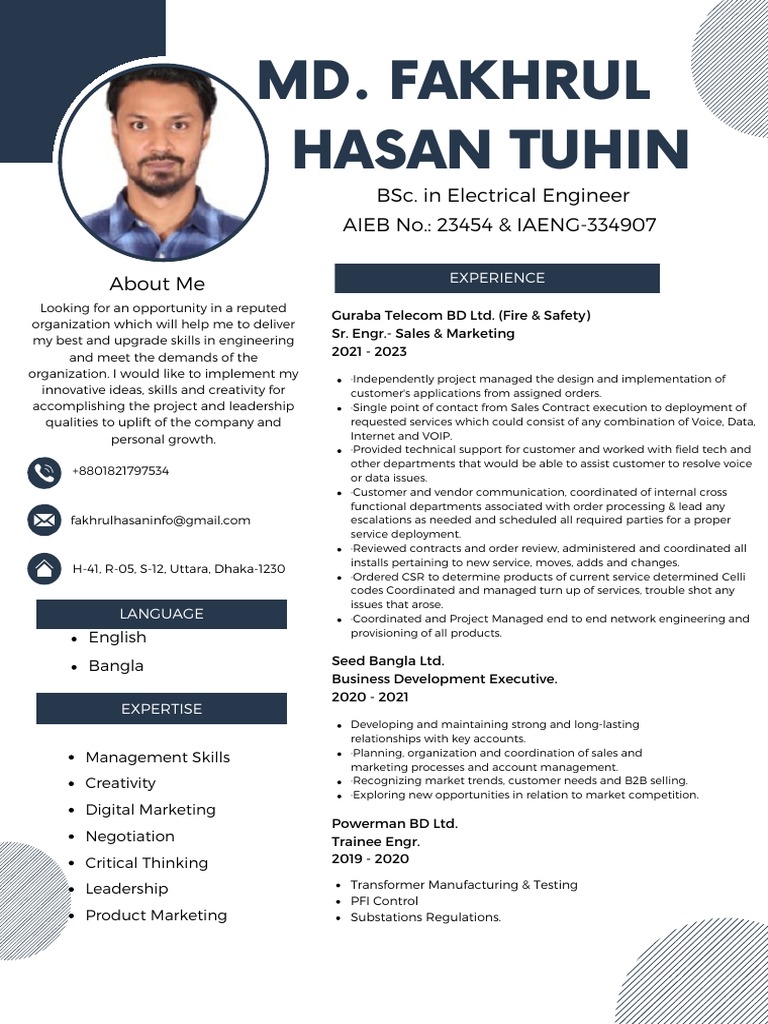 Tuhin CV | PDF | Business | Computing