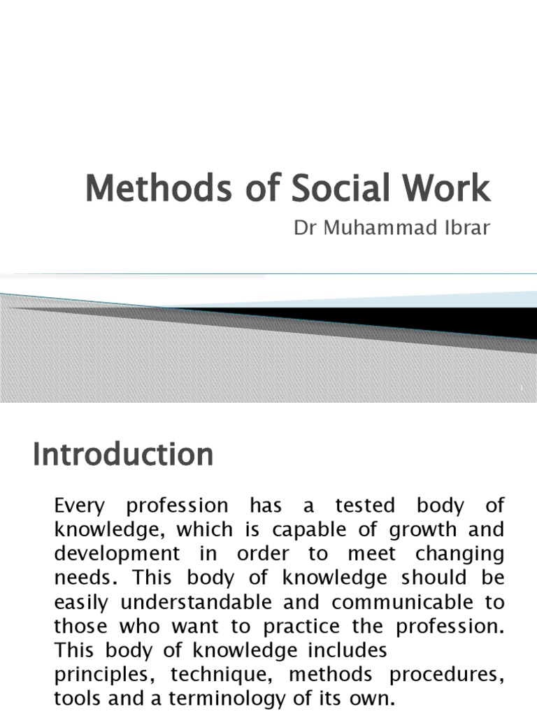 Lecture 2 Methods of Social Work | PDF | Social Work | Psychology