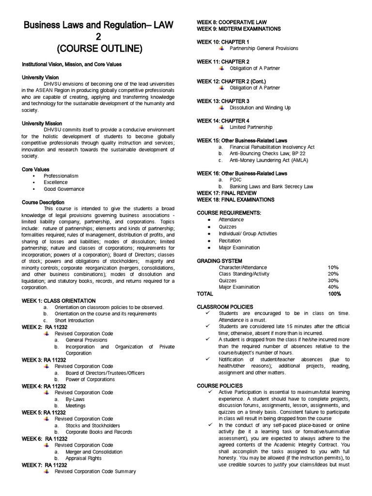Law2 2nd Year Pdf Partnership Corporations
