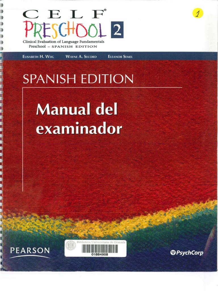 Celf Preschool-2 Manual | PDF | Career & Growth | Foreign Language Studies