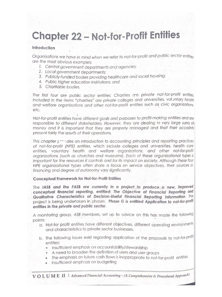Not-For-Profit Entities Part 1 | PDF