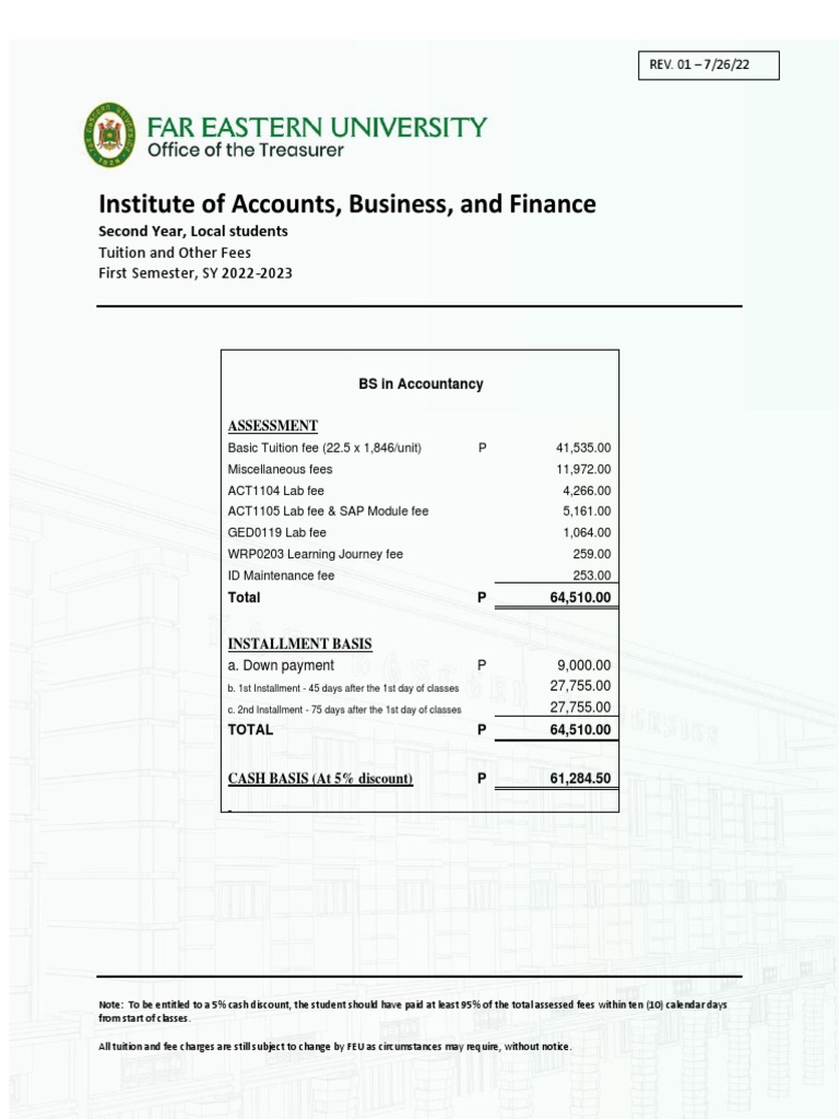 Iabf Tuition And Other Fees 1st Sem Sy 2022 2023 2nd 3rd 4th Pdf Fee Tuition Payments 