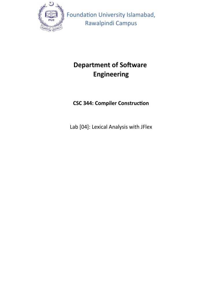 Lab - 04 JFlex Introduction | PDF | Software Engineering | Computer Engineering
