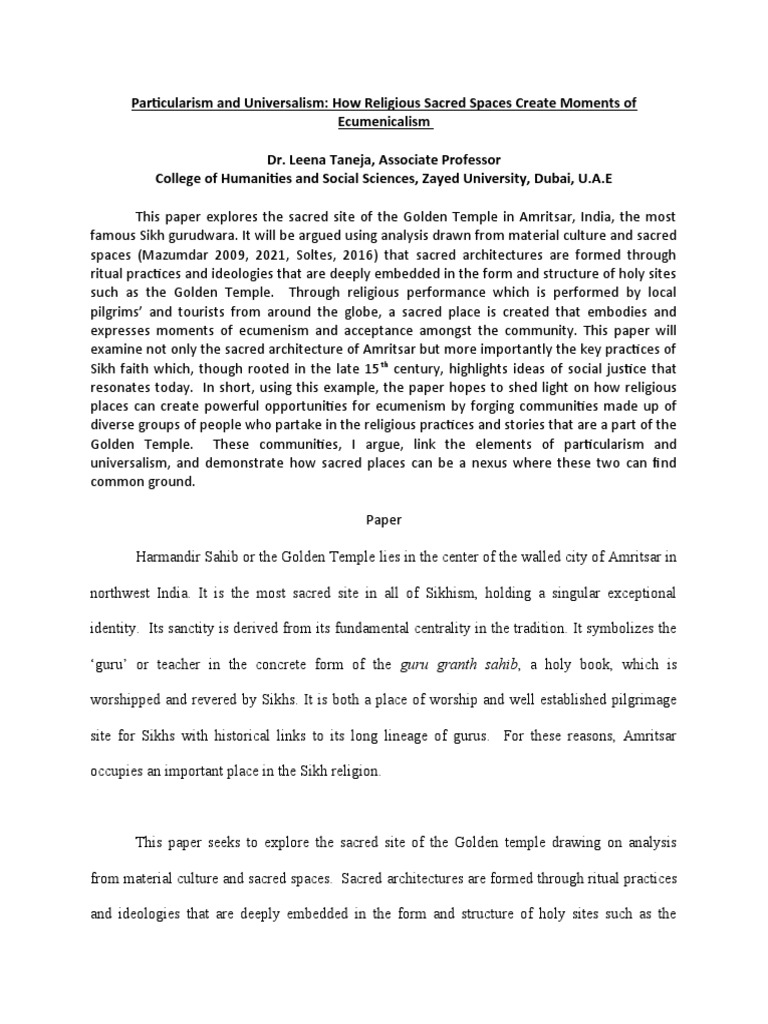 Particularism and Universalism | PDF | Guru Nanak | Guru