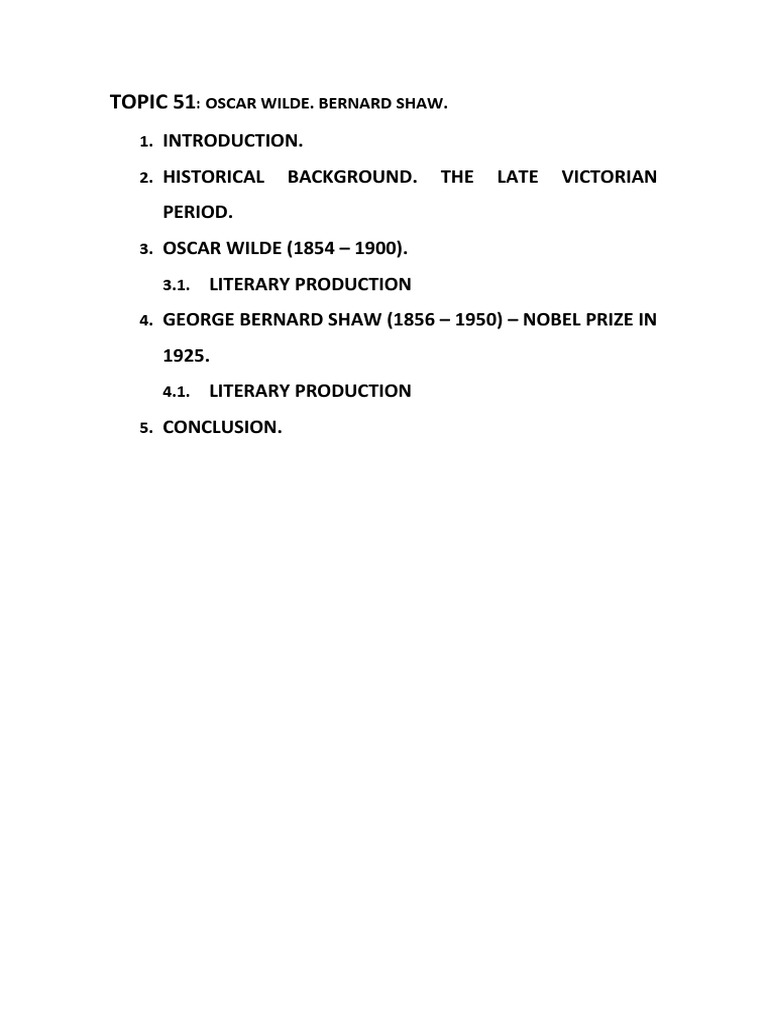 Topic 51 | PDF | The Picture Of Dorian Gray | Pygmalion (Play)