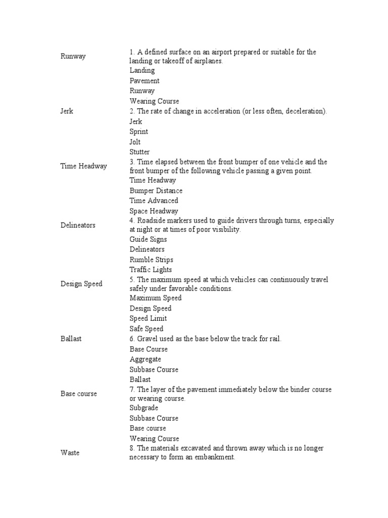 Terms List | PDF | Deformation (Engineering) | Ductility