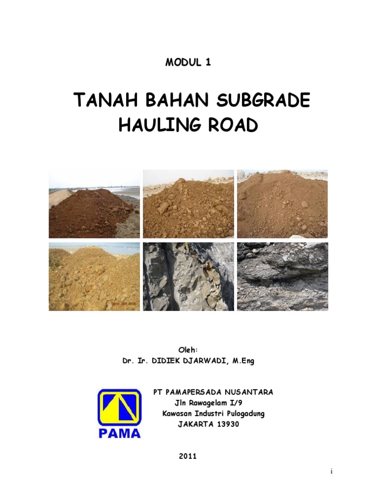 Modul 01., Tanah Bahan Subgrade Hauling Road | PDF