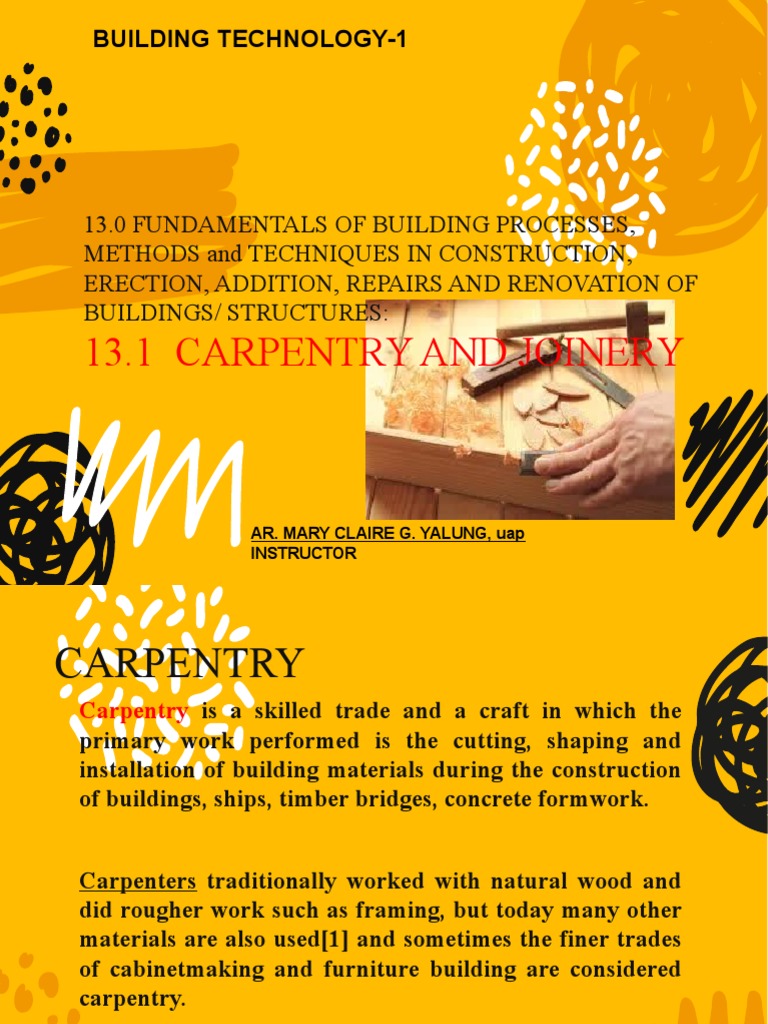 BT1 - 13.1 Carpentry and Joinery | Download Free PDF | Carpentry | Cabinetry