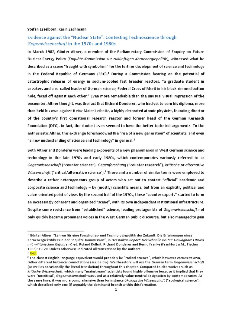 Esselborn Zachmann Evidence Against The Nuclear State Preprint | PDF ...