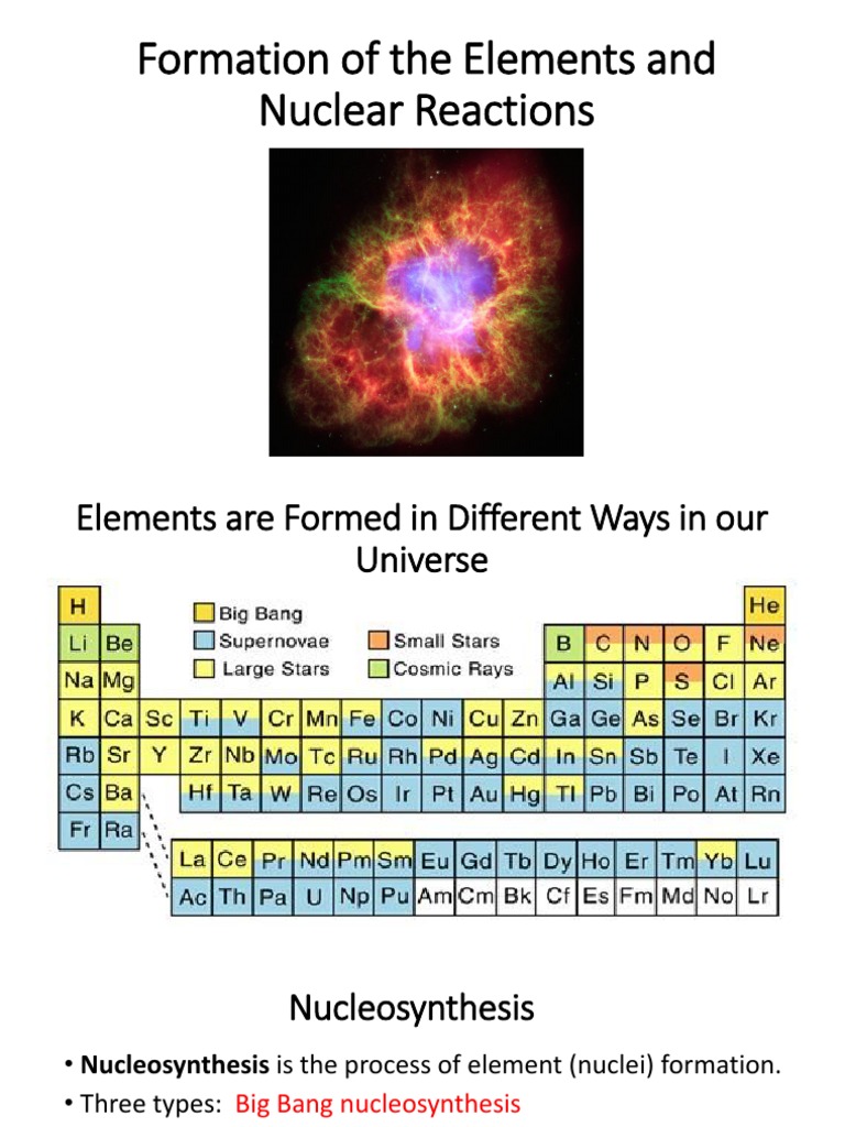 1 - Nucleosynthesis | PDF