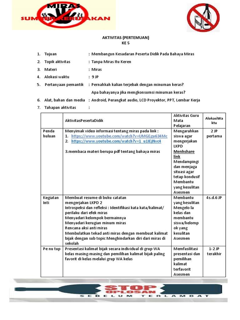 Modul p5 Fix Bangunlah Jiwa Raganya Pert 5 Tanpa Miras Itu Keren | PDF