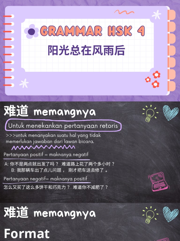 Grammar HSK 4-Bab 9 | PDF