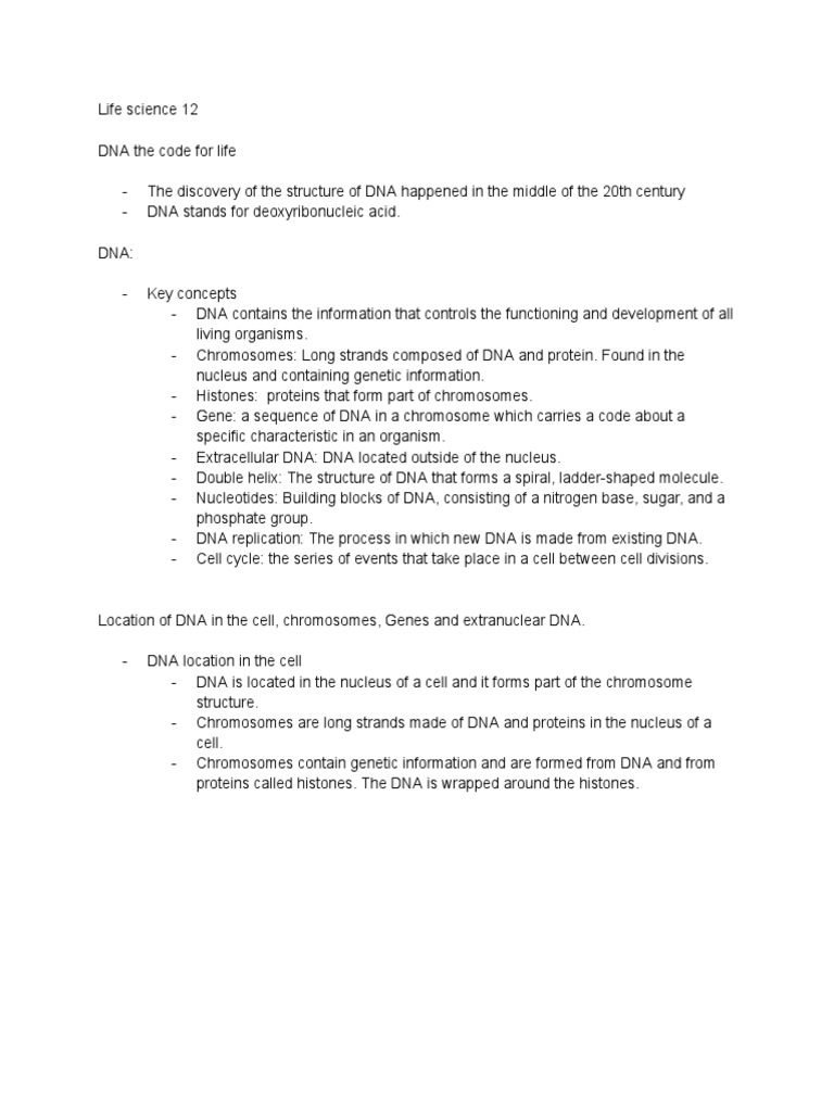 LIfe Science 12 School | PDF | Meiosis | Dna