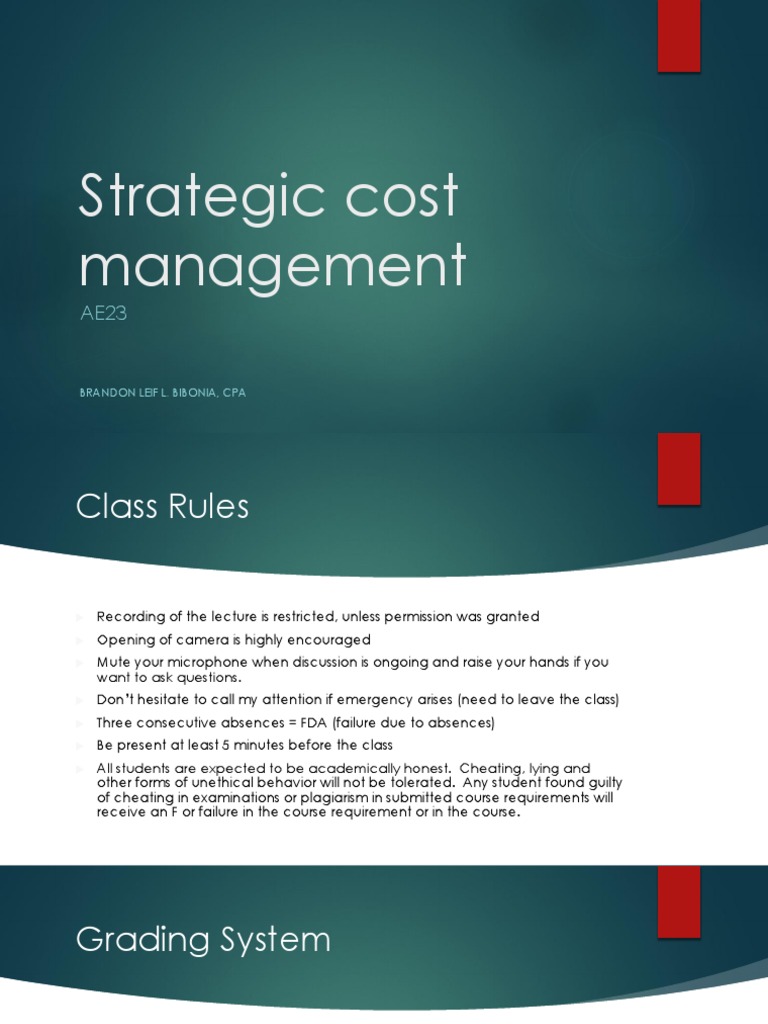 Cost Management Nature and Scope | PDF | Cost Accounting | Competitive ...