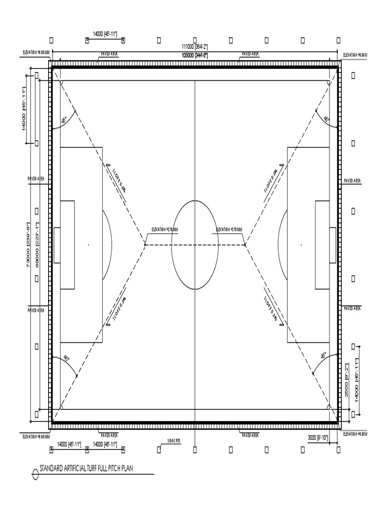 SLOPE 0.5%: Standard Artificial Turf Full Pitch Plan | PDF | Soil ...