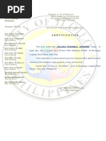RA 11261 Form 1 - Barangay Certification | PDF