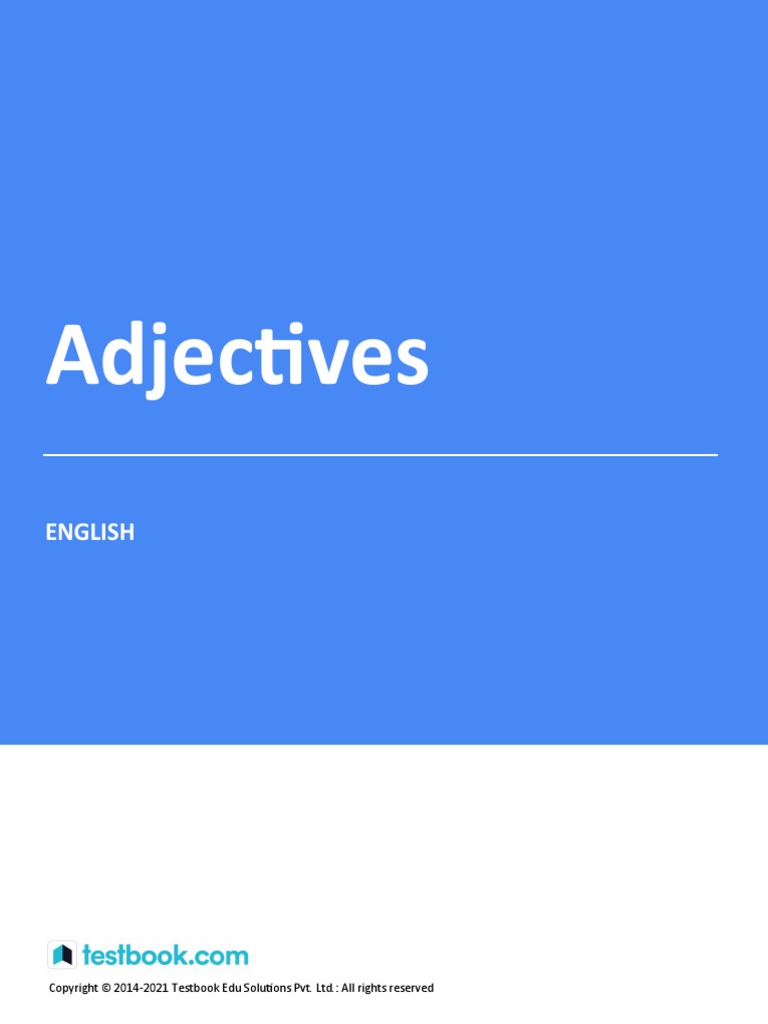 Adjectives (Level 1) - Study Notes | PDF | Adjective | Noun