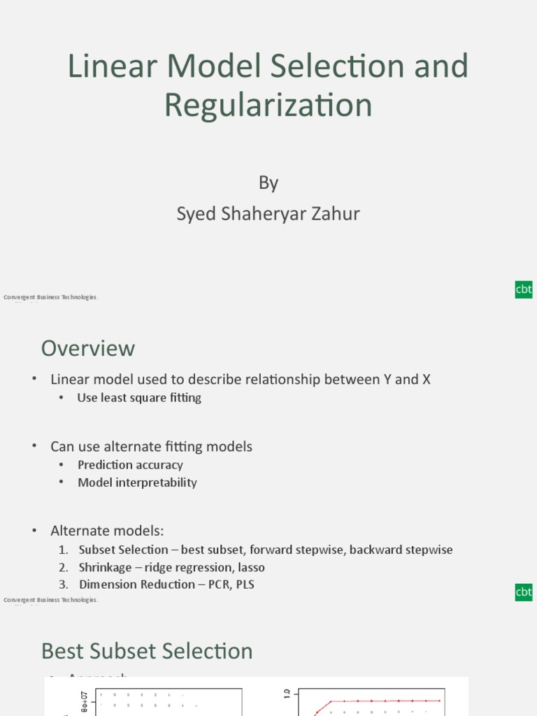 ISLR Chap 6 Shaheryar | PDF | Least Squares | Regression Analysis