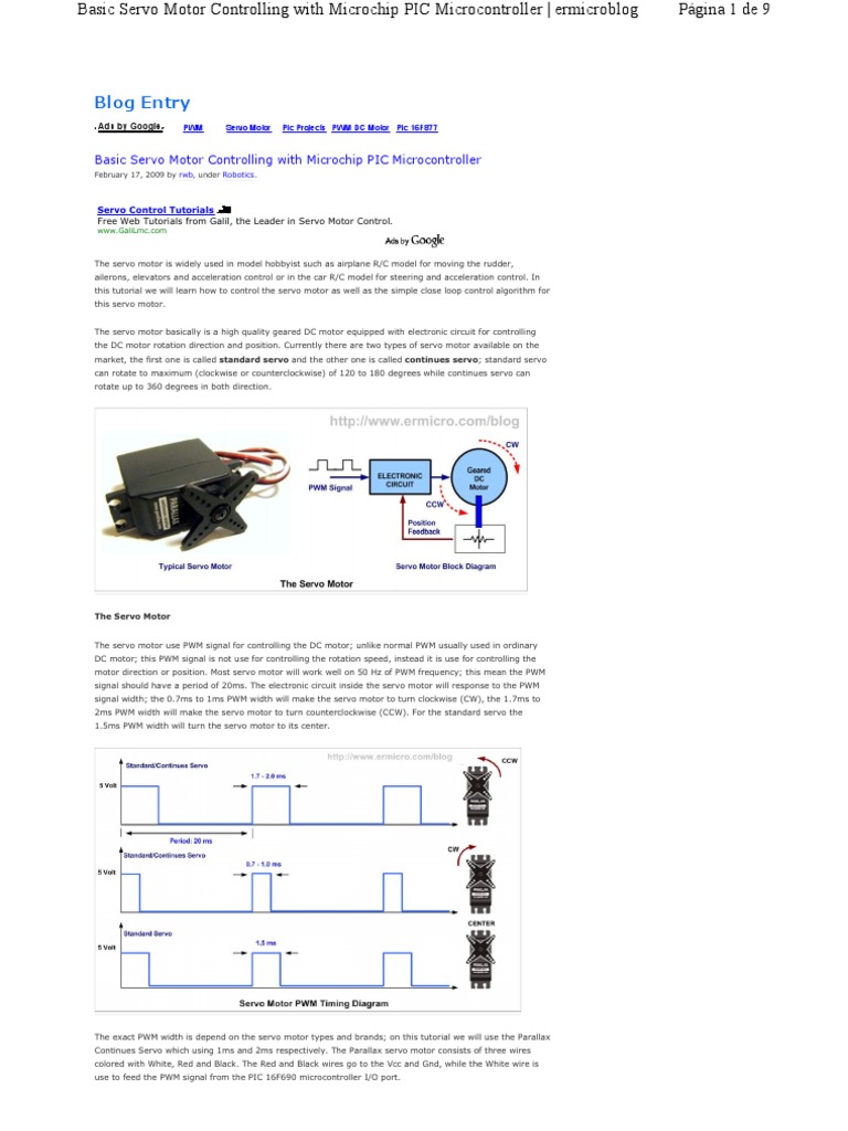 Basic Servo Control | PDF | Analog To Digital Converter | Servomechanism