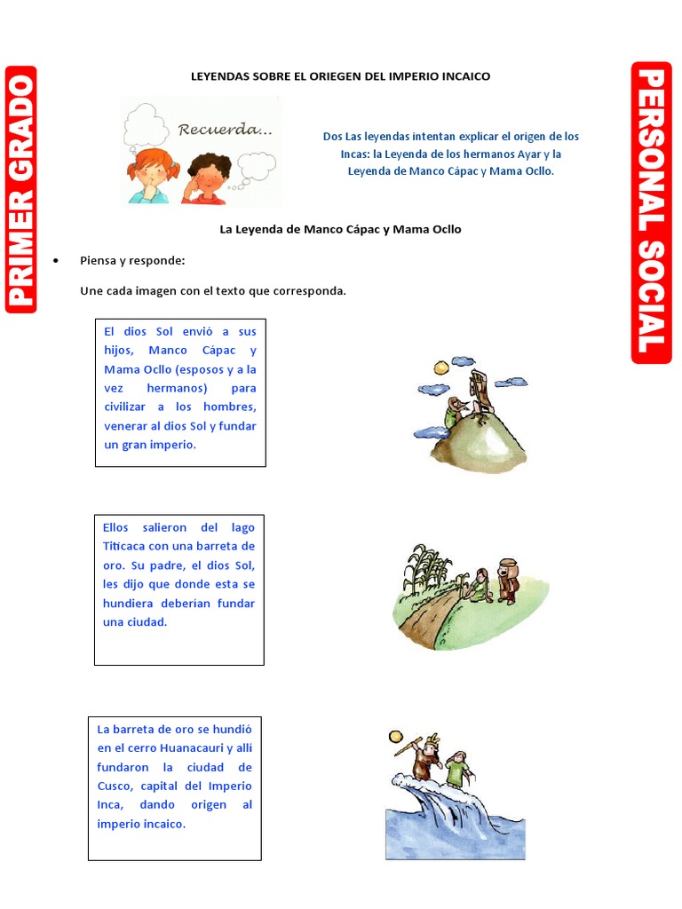 Leyendas del Origen Incaico | PDF | Imperio Inca