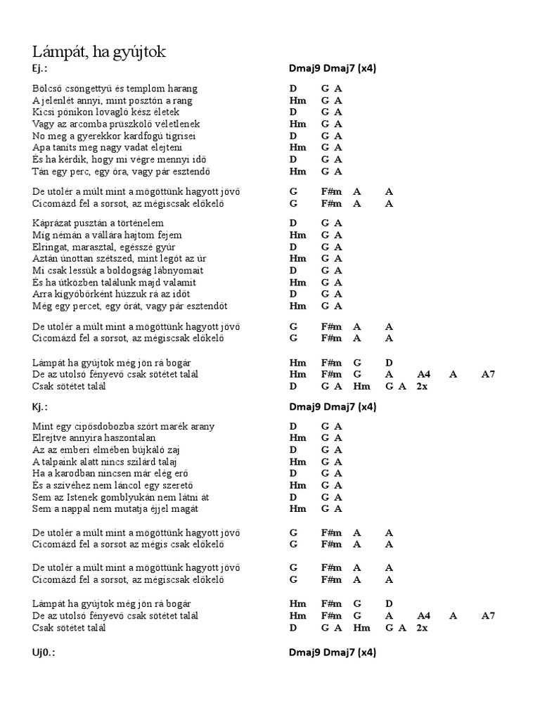 Lámpát Ha Gyújtok | PDF