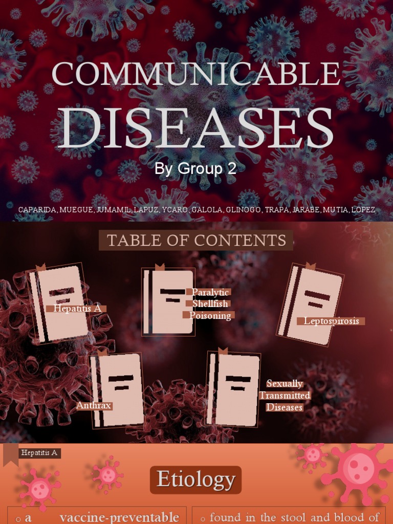 Group 2b Communicable Diseases | PDF | Anthrax | Hiv/Aids