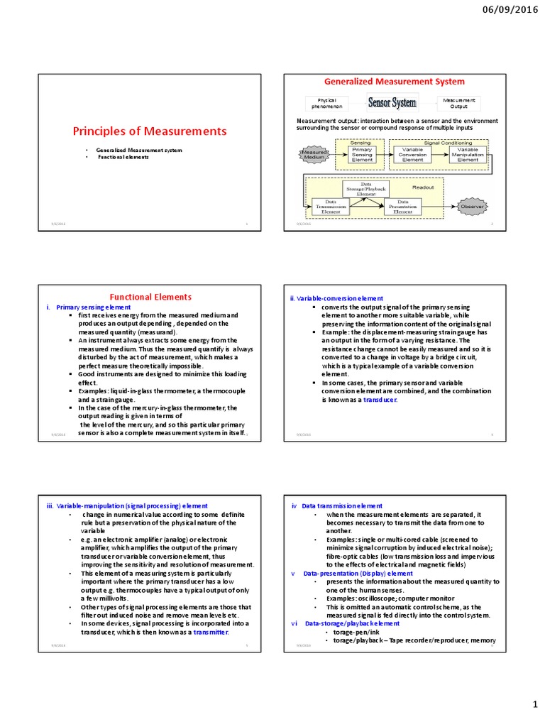Lec 2-Primary Sensing Element | PDF