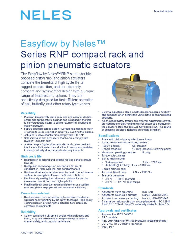 Neles RNP Cataloge | PDF | Valve | Actuator