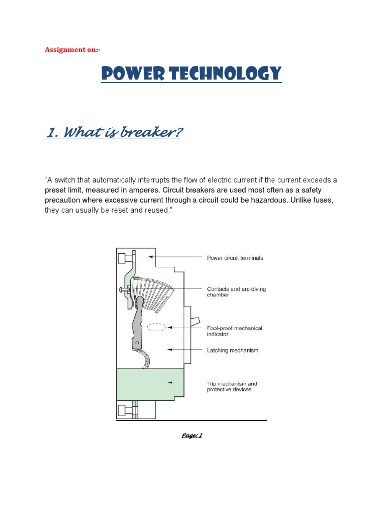 Power Technology: 1. What Is Breaker? | PDF | Nuclear Power Plant ...