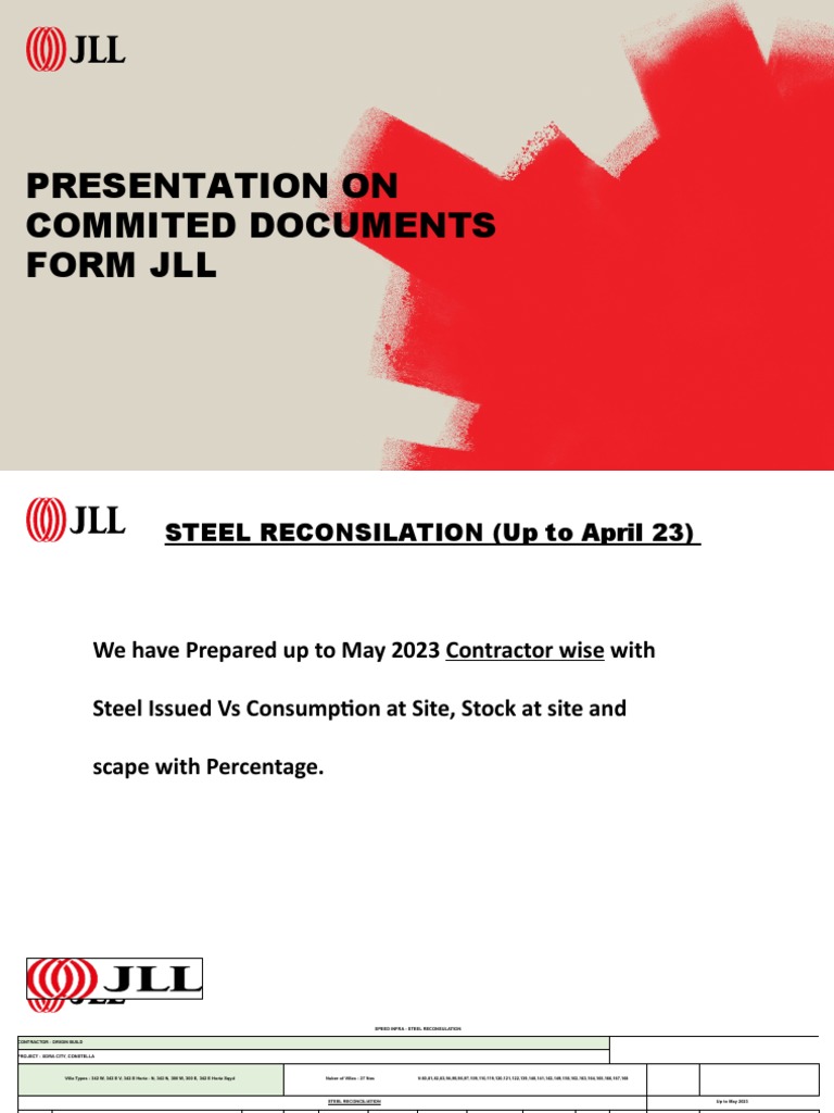 Steel Reconciliation Report for Xora City | PDF