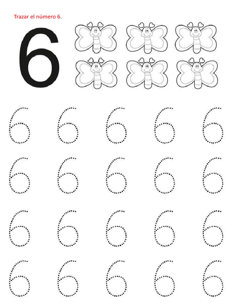 Actividades para Trazar el Número 6 | PDF