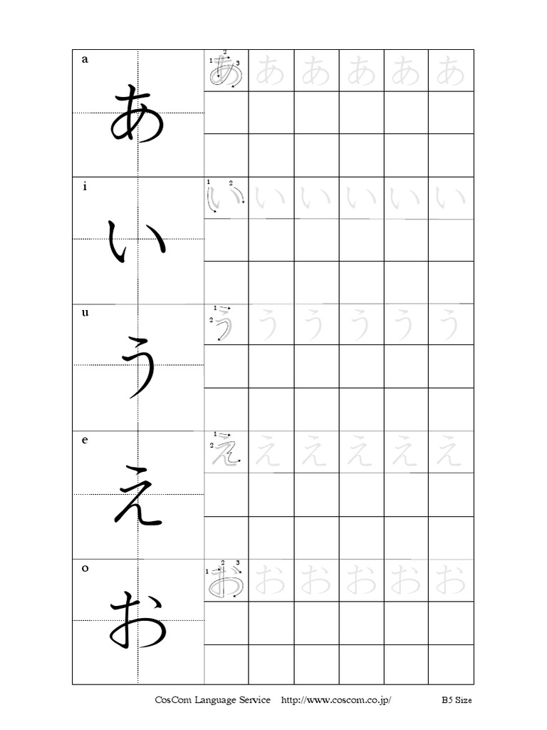 Hiragana Renshuu | PDF