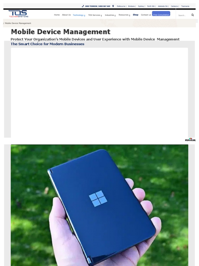 WWW Techomsystems Com Au Mobile-Device-management | PDF
