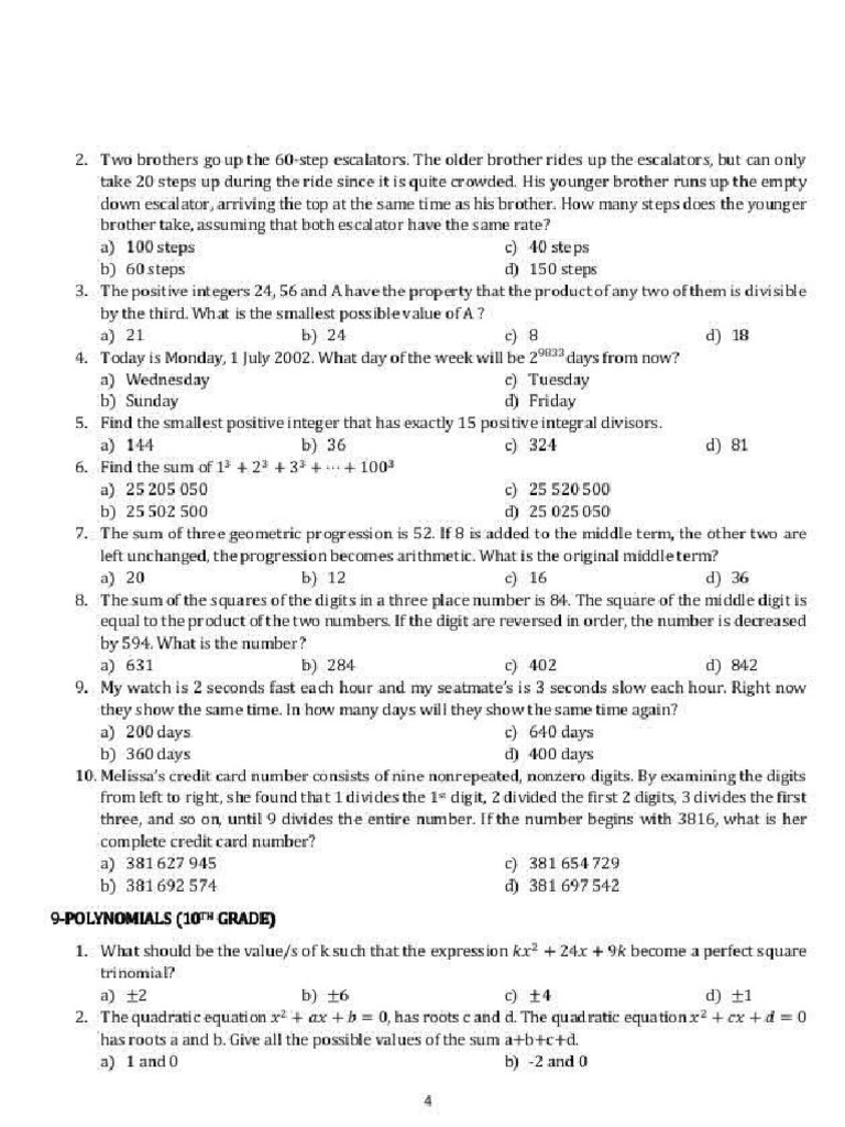 Math Algebra Reviewer