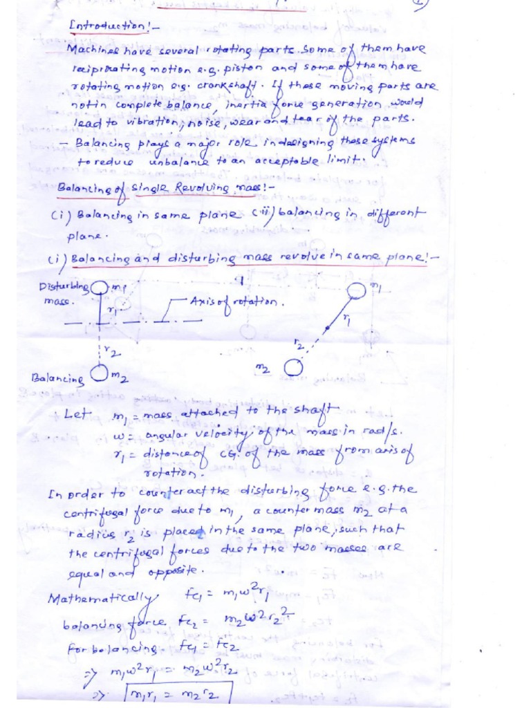 Handwritten Notes Balancing | PDF