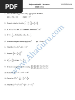 Class 9 NCERT Polynomial Formulas | PDF