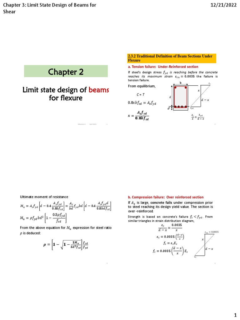 RCI-Chapter 2-Beam Flexural Design | PDF | Beam (Structure) | Bending