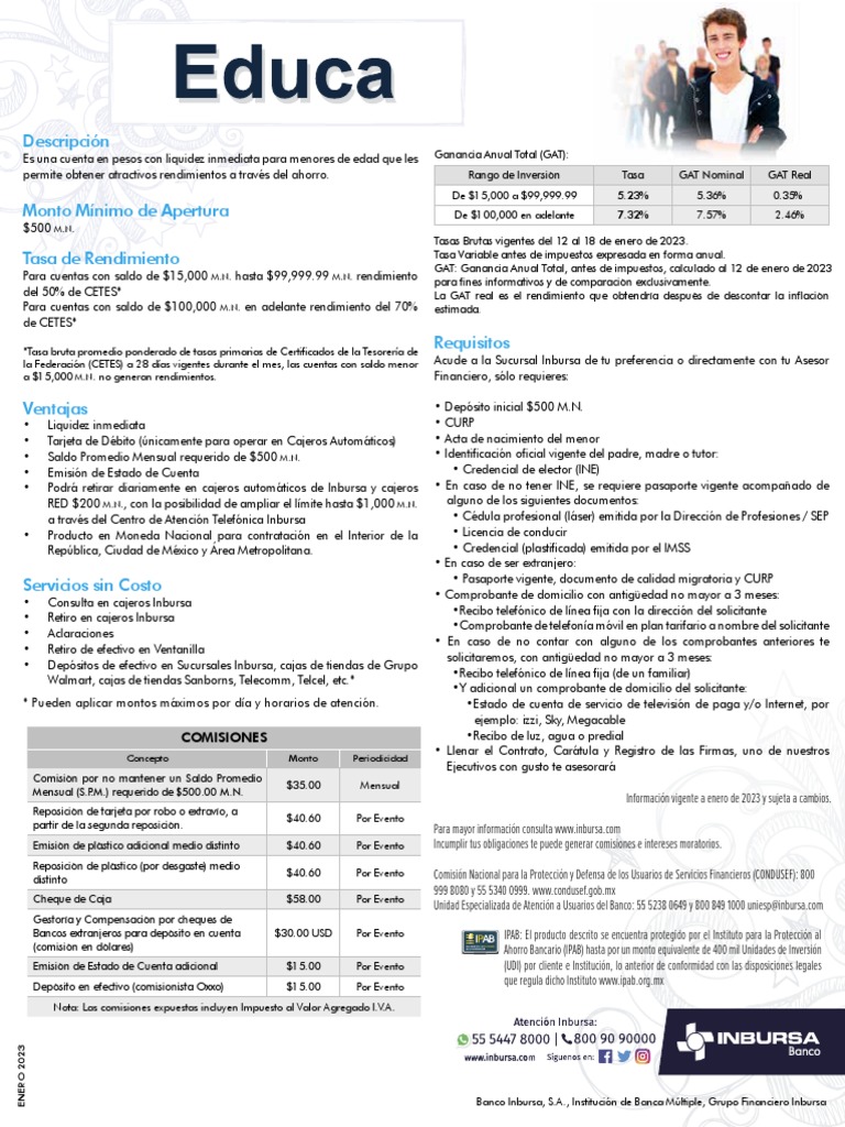 Folleto Cuentaeduca | PDF | Bancos | Economias