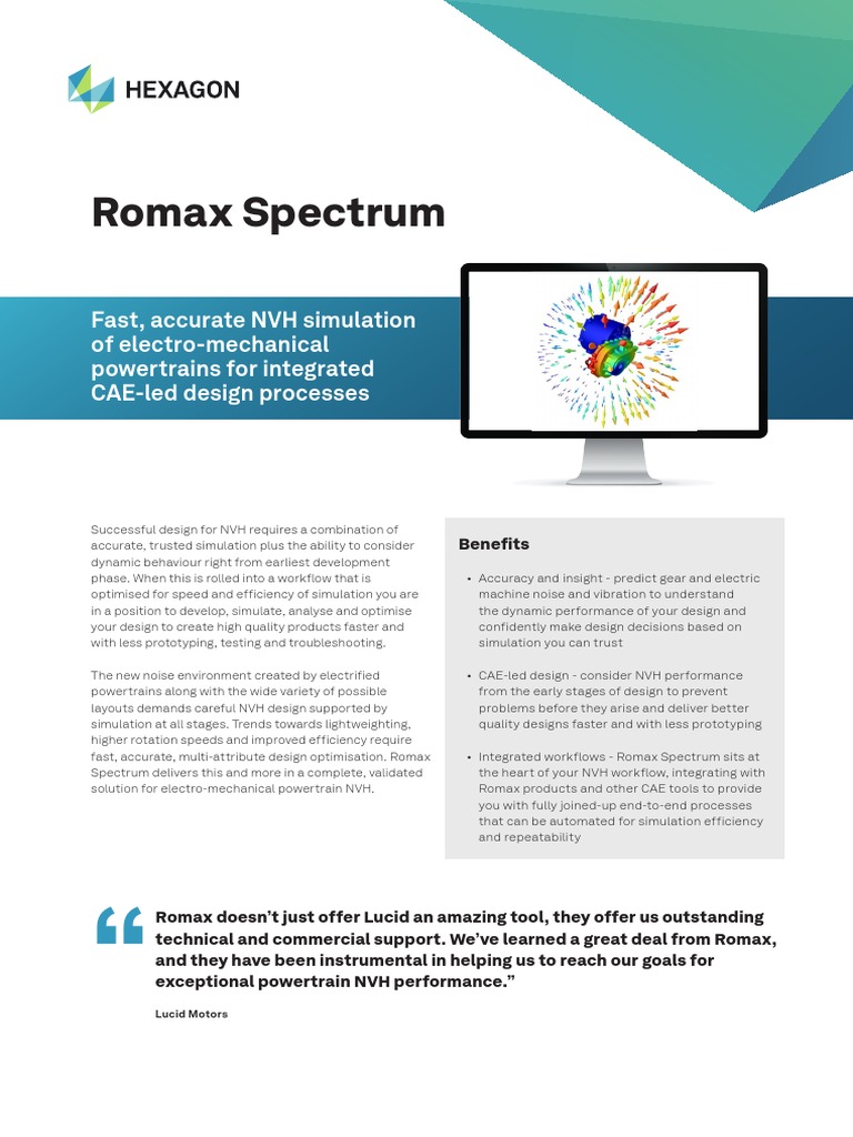 Hexagon MI Romax Flyer Spectrum | PDF | Simulation | Automation