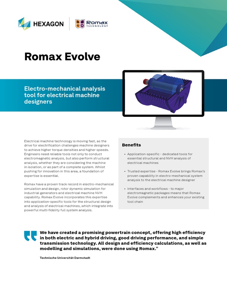 Hexagon MI Romax Flyer Evolve A4 EN 2021 WEB | PDF | Simulation | Machines