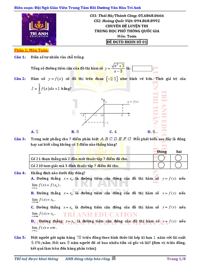Đề Đgtd Bkhn Số 01 Full | PDF