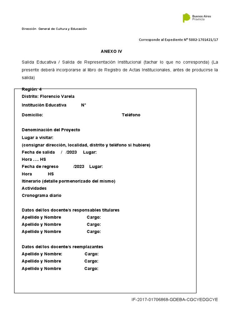 Anexos Editables Salida Educativa | PDF | Transporte